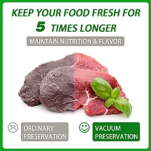 Vacuum Sealer Bags, 6"*8" 50 Pcs Heavy Duty Pre-Cut Design Commercial Grade Food Sealable Bag for Heat Seal Food Storage, Boilsafe to 280°F Freezable, Great for Storage, Meal Prep and Sous Vide…