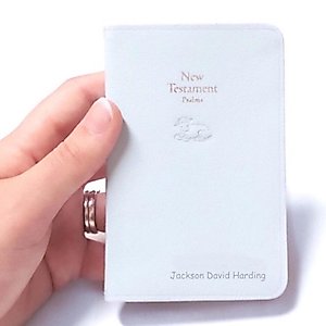 Pacidoodle Personalized Baby Gift Bible Engraved Baby Bible (Blue)