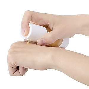 longway 1.7 Oz (50ML) Empty Refillable Airless Pump Bottle,Travel Foundation Containers,Airless Cosmetic Pump Bottle for Hand Sanitizer, Toner,Gel,Hair Oil, Lotion and Face Cream (Pack of 6, Frosted)