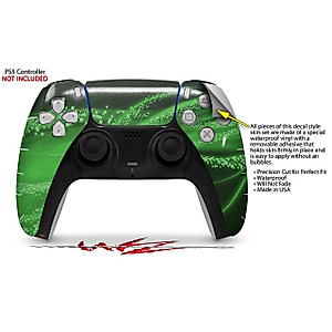 WraptorSkinz Skin Wrap compatible with Sony PS5 DualSense Controller Mystic Vortex Green (CONTROLLER NOT INCLUDED)