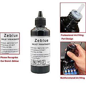 Zeblue 4 Colors Inkjet Printer Ink Refill Kit for Canon All Printers MG PG 240 243 245 CL 241 244 246 XL Inkjet Cartridges CISS System 4 Color Set with 4 Free Syringes (100/Bottle, BK/C/M/Y)