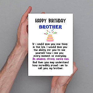 Dapofajo Birthday Card for Brother, Happy Birthday Card for Brother, Love Brother Card, Proud for Brother