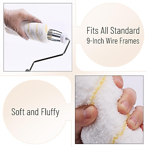 Bates Paint Roller - Paint Brush, Paint Tray, Roller Paint Brush, 11 Piece Home Painting Supplies, Foam Brush, House Painting Tray, Painting Tools, Roller and Paint Brushes, Interior Paint Brushes