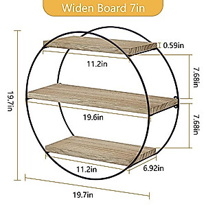 Biewoos Wood Wall Shelf Rustic Modern Wall Mounted Storage Shelving Heavy Duty Wooden Wall Decor for Bedroom, Living Room, Bathroom, Kitchen, Office and More (Natural Wood)