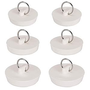 uxcell Drain Stopper, 3 Sizes Rubber Sink Stopper Plug 43mm/47mm/51mm with Hanging Ring for Bathtub Kitchen and Bathroom 1Set (6 Pieces)