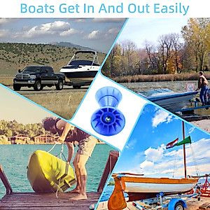 JFATXTT 3" Boat Trailer Roller Bow Stop with 1/2" Shaft Bow Stop for Boat Trailers Blue Bow Roller.