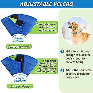 BECDJIASN Soft Dog Cone for Dogs After Surgery, Breathable Dog Cones for Large Medium Small Dogs and Cats Anti-Lick Protective Wound,Adjustable Dog Recovery Cone Collar, Elizabethan Collar for Pet (M)