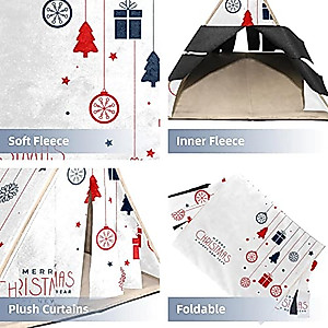 enheng Small Pet Hideout Merry Christmas Ornaments-01 Hamster House Guinea Pig Playhouse for Dwarf Rabbits Hedgehogs Chinchillas