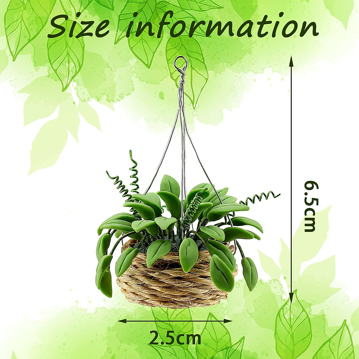 Skylety 2 Pieces 1:12 Miniature Dollhouse Plants Miniature Bonsai Plant Dollhouse Christmas Tree Mini Potted Plant Dollhouse Hanging Plant Pot Model for Toddlers Girls and Boys Toys DIY