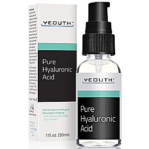 100% Pure Hyaluronic Acid Serum for Face, Hydrating Serum for Wrinkles, Dark Spots & Dull Skin, Anti Aging Serum & Facial Skin Care Products, Face Serum for Women & Men, Face Care by YEOUTH