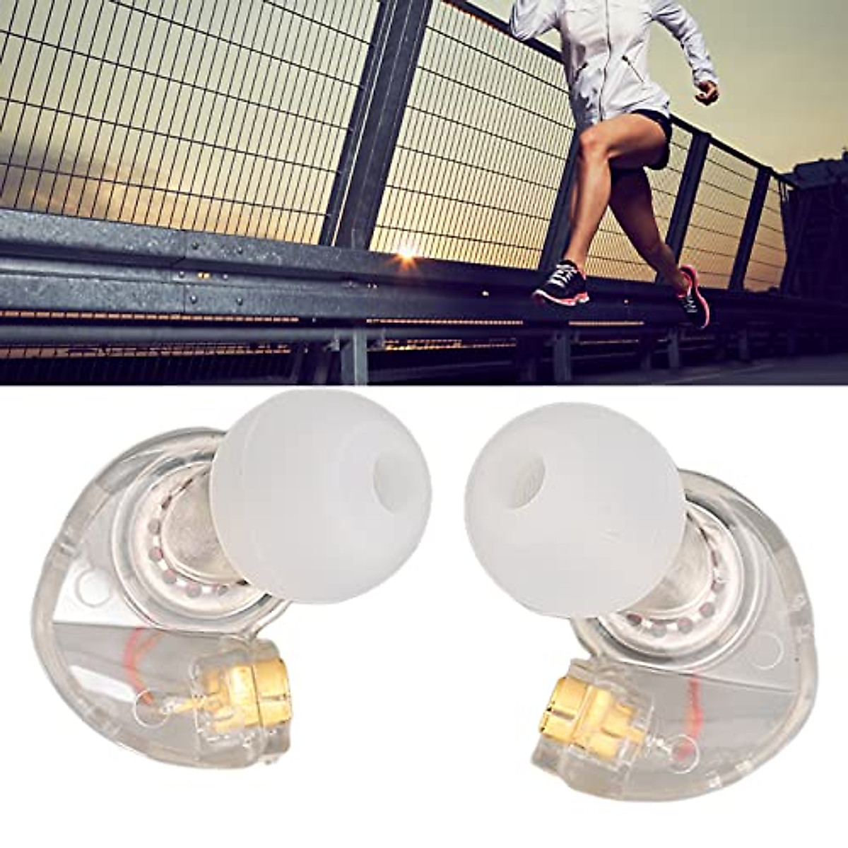 ASHATA Earphone Head Replacement for Shure SE215 SE315 SE535, Pluggable Detachable HiFi Earpiece Head,Sports Earphone Earbud Head, for MMCX Interface Cable(Transparent)