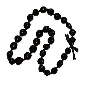 Rainbow Hawaiian Products Hawaii Kukui Nut Lei Necklace (Black)
