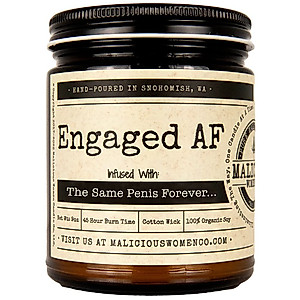 Malicious Women Candle Co - Engaged AF, Pink Chandelier Infused with: The Same Penis Forever..., 9 oz
