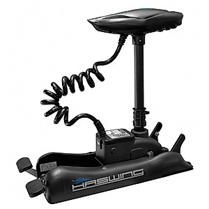 PARKHO HASWING Electric Trolling Motor – 24V 80LB 54 Inch Shaft Cayman Bow Mount Boat Fishing Saltwater Freshwater with Remote Control Quick Release Bracket Wired Foot Controller