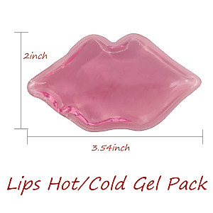 Lip Ice Pack for Cosmetic (20 Pack) Small Ice Pack for Lip Filler, Mini Ice Pack Cold Use for Lip Keep Lipstick from Fading, Heat Use for Makeup Remover, Gift for Girl Woman (Yellow + red）