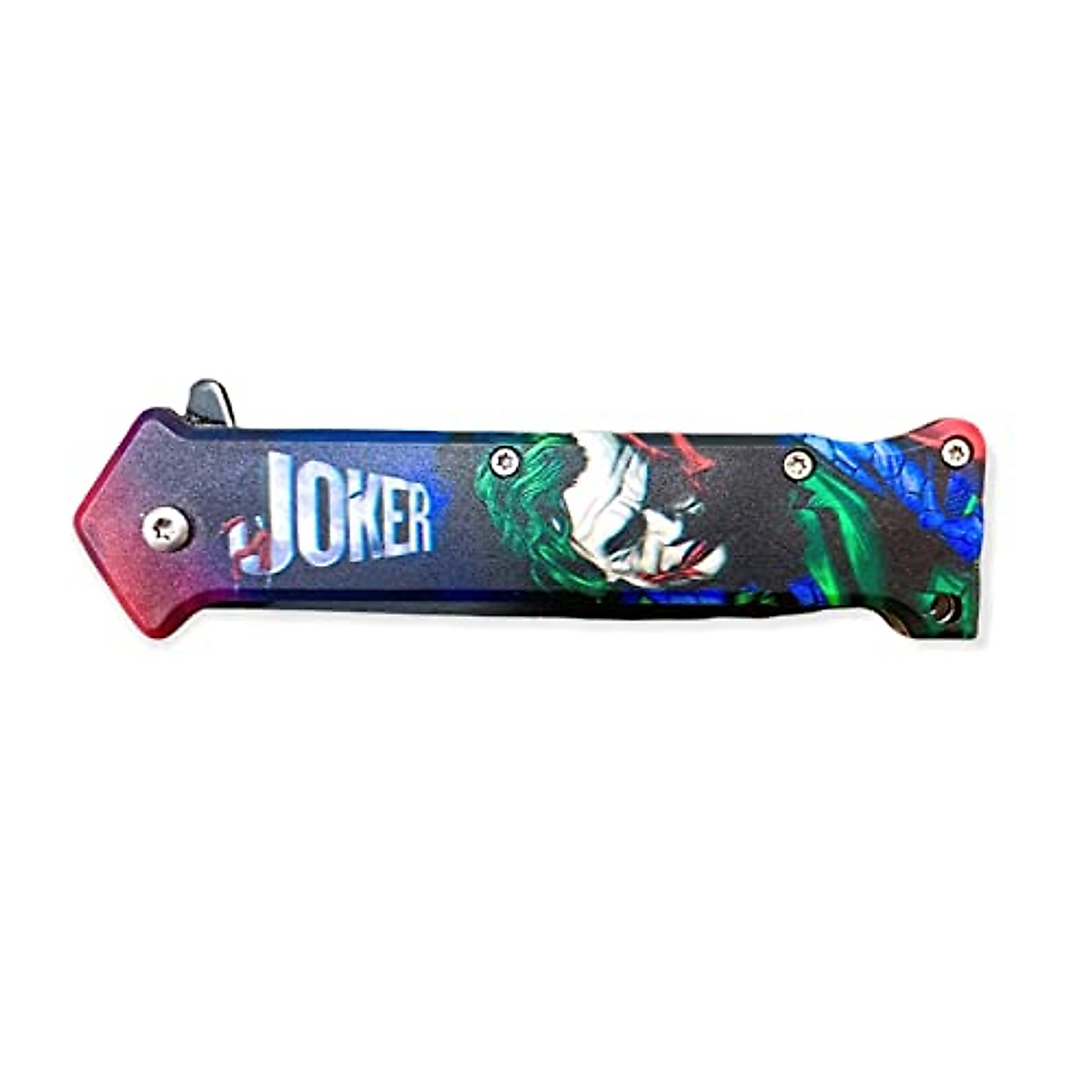 8inch JOKER KNIFE JO5 Spring Assisted Open Folding Pocket Knife. Pocket Clip Included, Blue