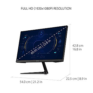 ViewSonic OMNI VX2418-P-MHD 24 Inch 1080p 1ms 165Hz Gaming Monitor with FreeSync Premium, Eye Care, HDMI and DisplayPort