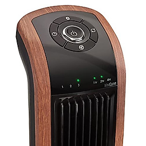 Lasko Wind Curve Electric Oscillating Tower Fan with Bluetooth Technology for Indoor, Bedroom and Home Office Use, 42", Woodgrain T42905