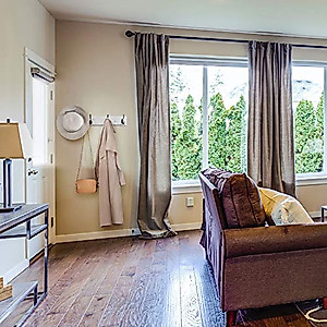 Coat Rack Wall Mounted White, 17" Wooden Modern Wall Coat Hanger with 4 Hooks, Heavy Duty Zinc Alloy Wall Hook Rack for Hanging Coats, Keys, Bags, Keys, Perfect Touch for Bedroom Bathroom Kitchen