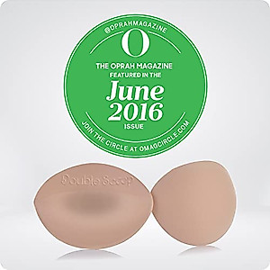 Double Scoop® Push Up Inserts w/Bonus Tape Sticky Strips, Instant Breast Implants, Replacement Bra Pads, Padded Bralette Hack, Breast Lift, Foam Bra Filler Insert, Bra Stuffer, Cup Size A/B (Nude)