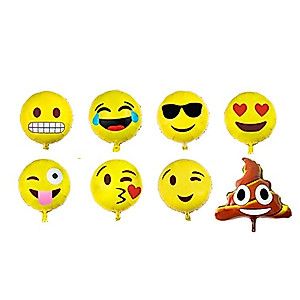 Happy Birthday Balloon Party - Set of 16 Pack Mylar Foil 18 Inch Helium Reusable Ballons For Congratulation Decoration Anniversary Festival Graduation Bouquet Gift Idea Engagement Celebration