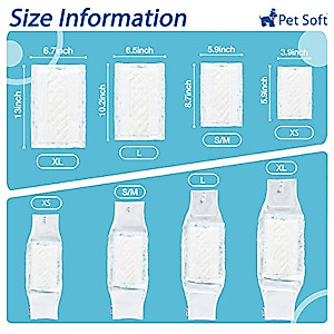 Pet Soft Dog Diaper Liners - Disposable Dog Diaper Booster Pads for Male & Female Dogs fit Most Dog Wraps and Belly Bands Up-Graded (Blue, M-100ct)