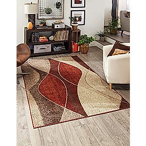 Unique Loom Autumn Collection Area Rug - Plantation (Rectangular 10' 0" x 13' 0", Multi/ Beige)