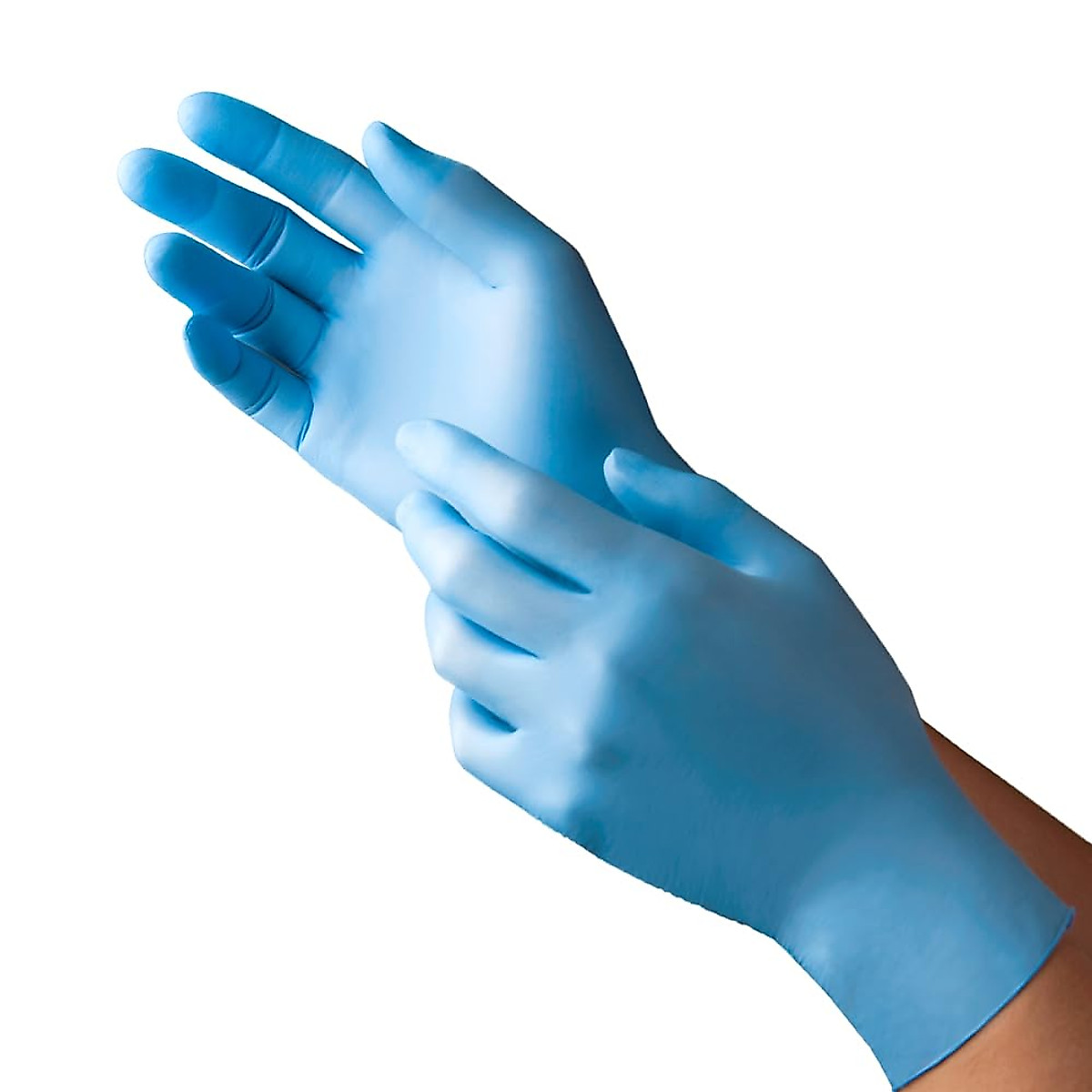 TRONEX XS - 2XL Nitrile Glove, Examination, Fingertip-Textured, Powder-Free, Blue (1000, X-Small)
