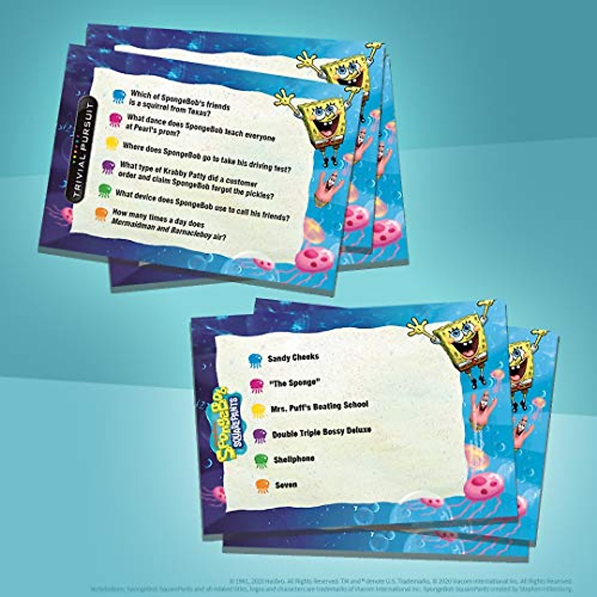Trivial Pursuit SpongeBob SquarePants Quickplay Edition | Trivia Game Questions from Nickelodeon's SpongeBob SquarePants | 600 Questions & Die in Travel Container | Officially Licensed SpongeBob Game