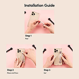 Case-Mate Elastic Strap Phone Grip - Finger & Hand Phone Holder, Mobile & Tablet Phone Strap - For iPhone 14 Pro Max/ 13 Pro Max/ 12 Pro Max/ 11/ S23 Ultra/ Pixel 7, 3M Supreme Adhesive - Pink Glitter