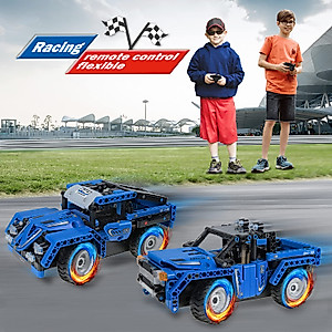 Kidpal STEM Building Toys for 6-12 Year Old Boys, 2-in-1 Technic Remote Control Car Building Kits for Kids 8-12, Erector Set Pickup Truck Build Set Model for 6 7 8 9 11 12+ Years Old Boys Girls