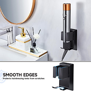 Curling Iron Holder Wall Mount, Hair Tool Organizer for Styler Attachments Organizer, Hair Dryer Holder, Stainless Steel Hair Straightener Holder, Blow Dryer Holder Storage for Flat Iron, Curling Wand