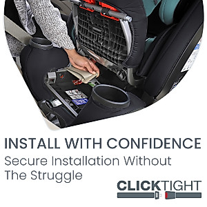 Britax One4Life Convertible Car Seat, 10 Years of Use from 5 to 120 Pounds, Converts from Rear-Facing Infant Car Seat to Forward-Facing Booster Seat, Machine-Washable Fabric, Jade Onyx