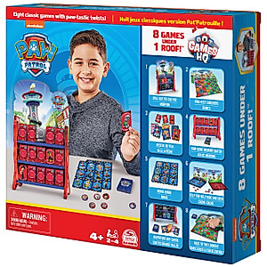 Spin Master Games PAW Patrol, Games HQ Board Games for Kids Checkers Tic Tac Toe Memory Match Bingo Go Fish Card Games PAW Patrol Toys, for Preschoolers Ages 4 and up