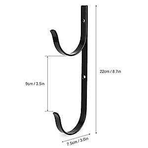 TANYIONE Swimming Pool Aluminum Pole Hanger Set,Metal Brackets Hook with Screws for Telescoping Poles, Leaf Rakes, Skimmers, Nets, Brushes, Vacuum Hoses and Garden Tools (2 Pack)