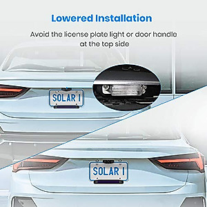 AUTO-VOX Steel Flat Tab Brackets for License Plates, Used for Soalr1 Wirless Backup Camera for Trucks