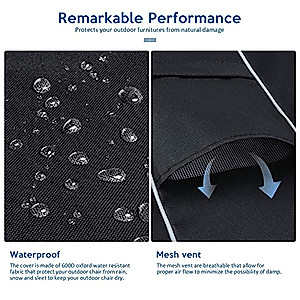 FORSPARK Outdoor Chair Covers Waterproof Clearance, Lawn Patio Furniture Chair Covers, Fits up to 29 x 30 x 36 inches (W x D x H) 2 Pack