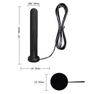 TS9 Antenna, 12dBi External 5G 4G LTE GSM Magnetic Base Antenna,Compatible with Netgear AT&T Nighthawk M6 MR6110 MR6500 M5 MR5100 MR5200 M1 MR1100 LB2120 Hotspots Router 2 Pack