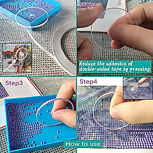 Diamond Painting Wheel Tools with Groove,New Type of Gem Art Pen,Accessories That can Make Jewel Art Faster and neater,Both Square and Round Drills are Suitable,Dimond Art Supplies Kits. … (Gold)