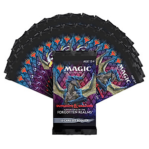 Magic: The Gathering Adventures in the Forgotten Realms Set Booster Box | 30 Packs (360 Magic Cards), Black