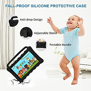 BYYBUO Kids Tablet, 7 Inch Android 12.0 GO Tablet for Kids, 2GB+32GB ROM, HD Eye Protection Screen Toddler Tablets with Shockproof Case, Parental Control,The Best Gift for Children(7 Colors)