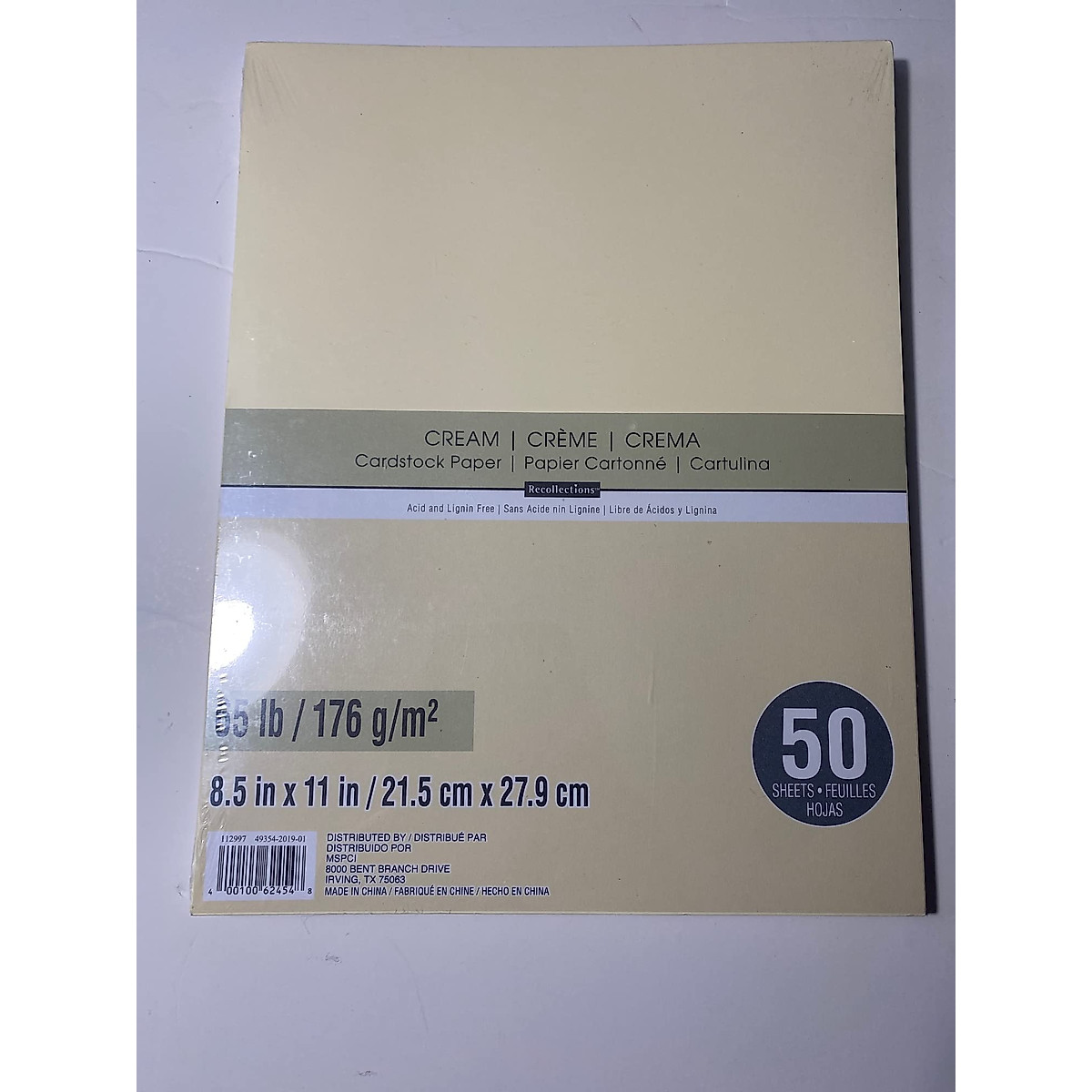 Recollections Cardstock Paper, 8 1/2 X 11 Cream - 50 Sheets