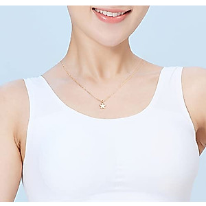 Gifts for Best Friend Star Necklace for Women Girls Friendship Necklace with Gift Card(Star)