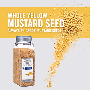 McCormick Culinary Whole Yellow Mustard Seed, 22 oz - One 22 Ounce Container of Yellow Mustard Seeds, Perfect for Pickling, House-Made Rubs and Dips