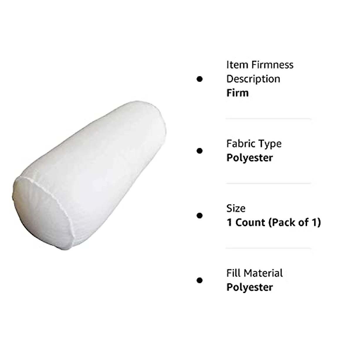 6 X 16 inches Bolsters Pillow Form Inserts for Shams White Hypoallergenic Pillow Insert Premium Made in USA