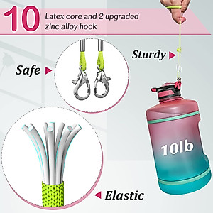 Tripho 10pcs Elastic Mask Lanyard Upgraded No Sharp Zinc Alloy Safe Hook and Name Tag, Adjustable Length Elastic Strap, Ear Saver Mask Extender Mask Holder for Kids Adults