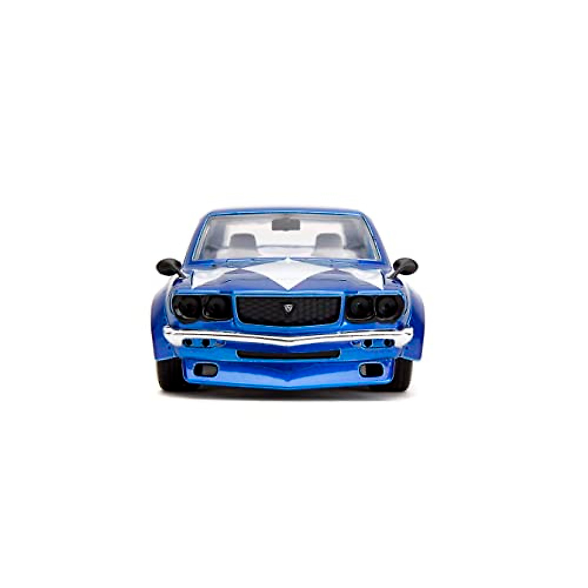 Power Ranges 1:24 1974 Mazda RX-3 Die-Cast Car & 2.75" Blue Ranger Figure, Toys for Kids and Adults