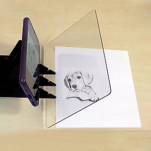 B5 Drawing Tracing Board Light Copy Pad Optical Image Reflection Projector Wireless Copy Board DIY Shadow Mirror Tracer with Stand for Artist Beginner Diamond Drawing Sketching