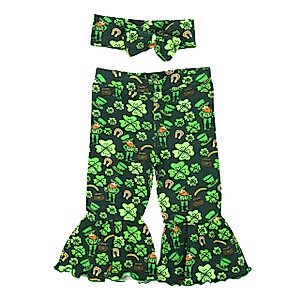 Unique Baby Girls St Patricks Cutest Clover In Town Layette Set (9M, Green)