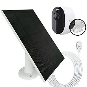 KAIOMAIOMI Solar Panel Charge for Arlo Pro 3 Floodlight,Arlo Pro4XL,ArloPro 5S 2K,Ultra 2/Ultra, Arlo Security Camera System Waterproof Magnetic Power Cable(NOT for Arlo Essential Spotlight) -1PCS